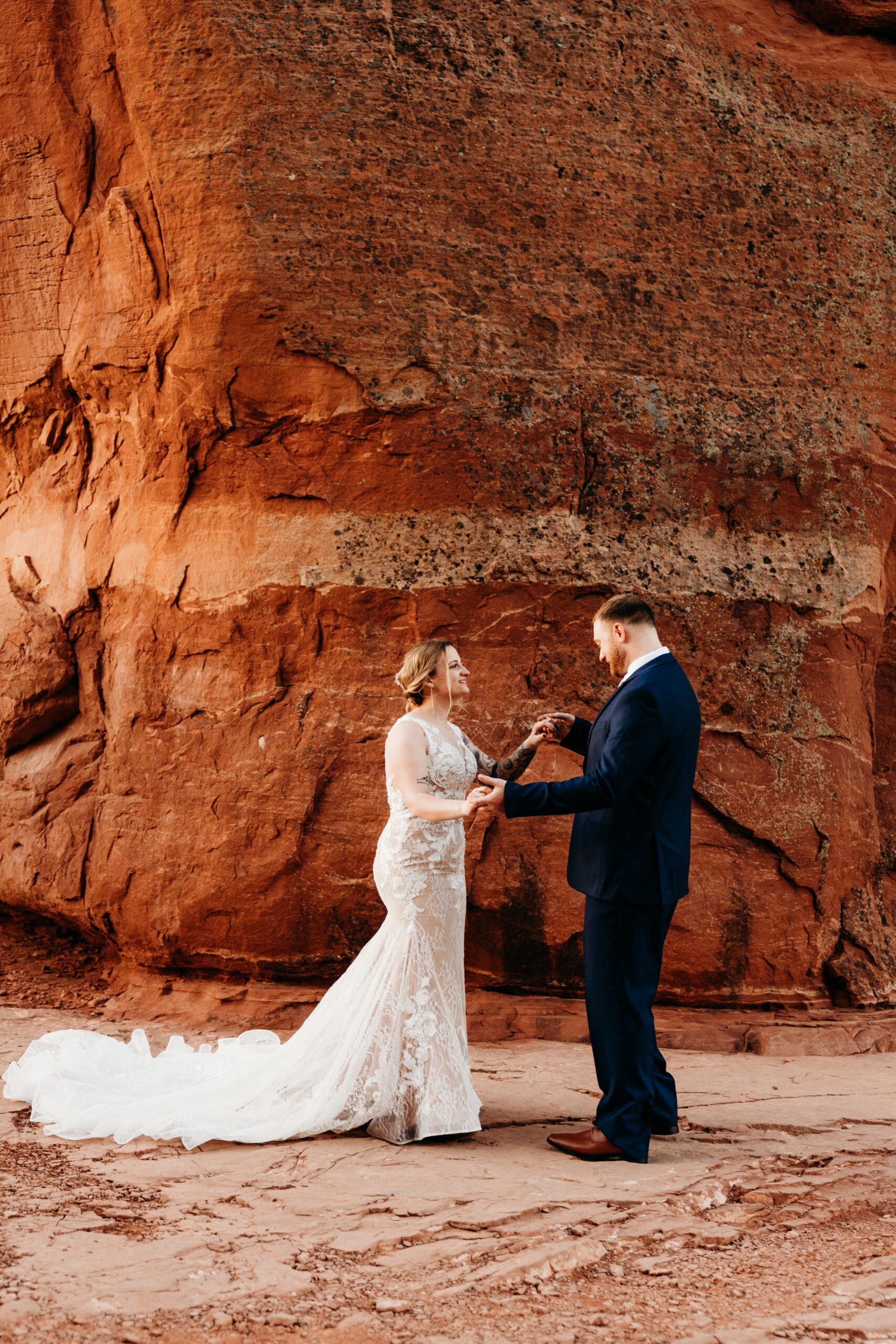 Cathedral Rock Sunrise Elopement | Rebekah + Michael - Karen Castor ...